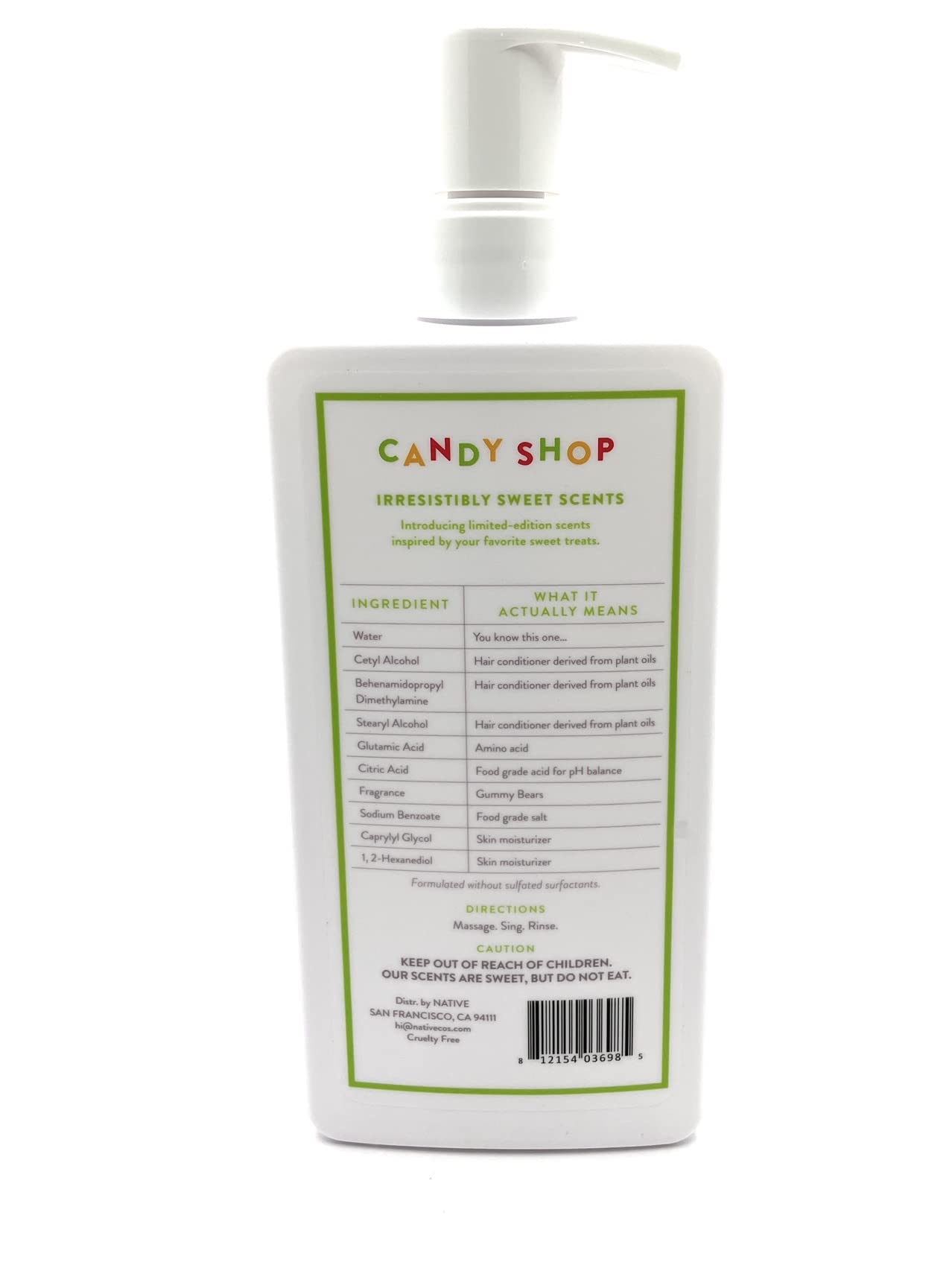 Candy Shop Native Collection Bundle Includes (1) Each : Gummy Bears Shampoo (16.5 oz) and Gummy Bears Conditioner (16.5 oz)