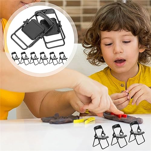 FOLENZU Miniature Folding Chair, Mini Folding Chair Toy, White Folding Chair, Alabama Brawl Folding Chair(white3pcs)