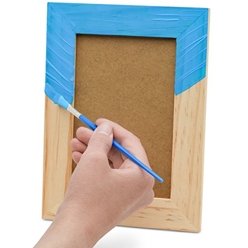 DIY Picture Frames, 4x6 Craft Frames Set, Unfinished Solid Pine Wood DIY Photo Frames, For Arts and Crafts DIY Painting Projects, Set of 3 (6x8 Frame Size Holds 6x4 Pictures) For Adults and Kids Craft