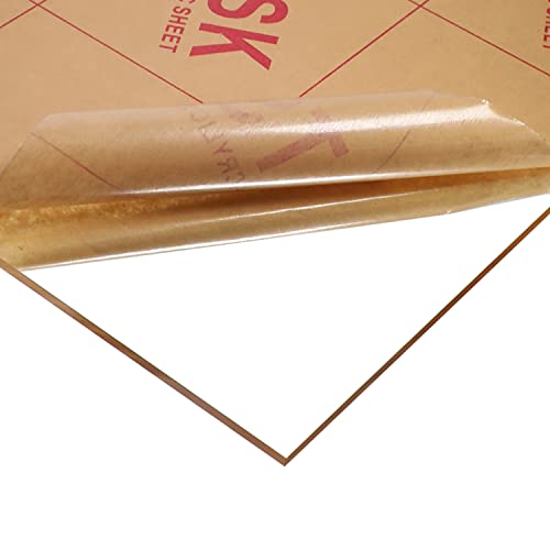 Fielect Clear Acrylic Sheet 11.69" x 8.27" Cast Plexiglass Sheet 0.20" Thick (5mm) Transparent Board Panel with Protective Paper for Home Decor, Craft, Picture Frame, Signs, DIY Display Projects