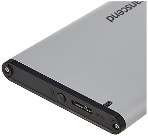 Transcend 2.5” SSD/HDD USB3.0 Enclosure, Aluminum case, UASP Supported, One Touch Backup - TS0GSJ25S3