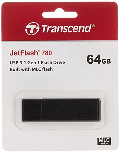 Transcend 64GB JetFlash 780 USB 3.0 Flash Drive (TS64GJF780), Black