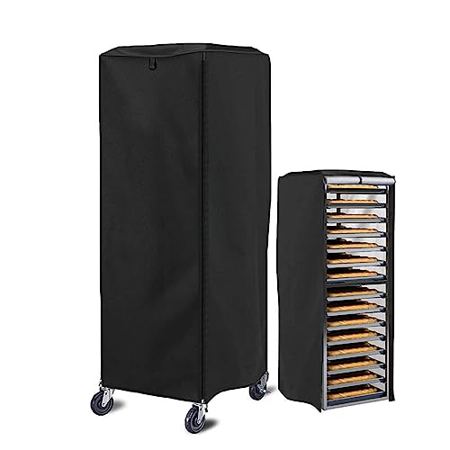 IEUDNS Bread Rack Cover Baker Rack Cover Zipper Closure 1Pcs with Storage Bag Bakery Single Rack Covers Bun Pan Rack Cover for Home 23x28x64in