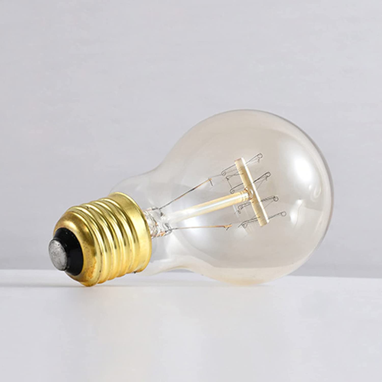 Lxcom Lighting A19 Vintage Light Bulbs, E26 110V 25W Warm Dimmable Vintage Style Incandescent Light Bulbs for Wall Sconces, Ceiling Light, 4 Pack