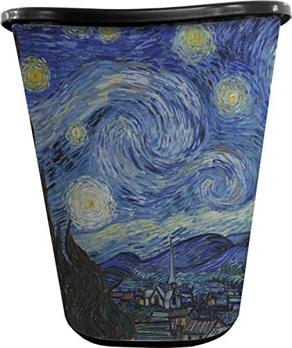 RNK Shops The Starry Night (Van Gogh 1889) Waste Basket - Single Sided (Black)