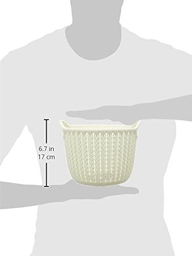 Curver Basket Knit Round 3L, Oasis White, 20.5 x 19.5 x 16 cm