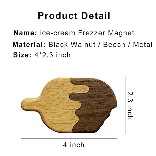 Ice Cream Wooden Bottle Opener Freezer Magnet with Wax as