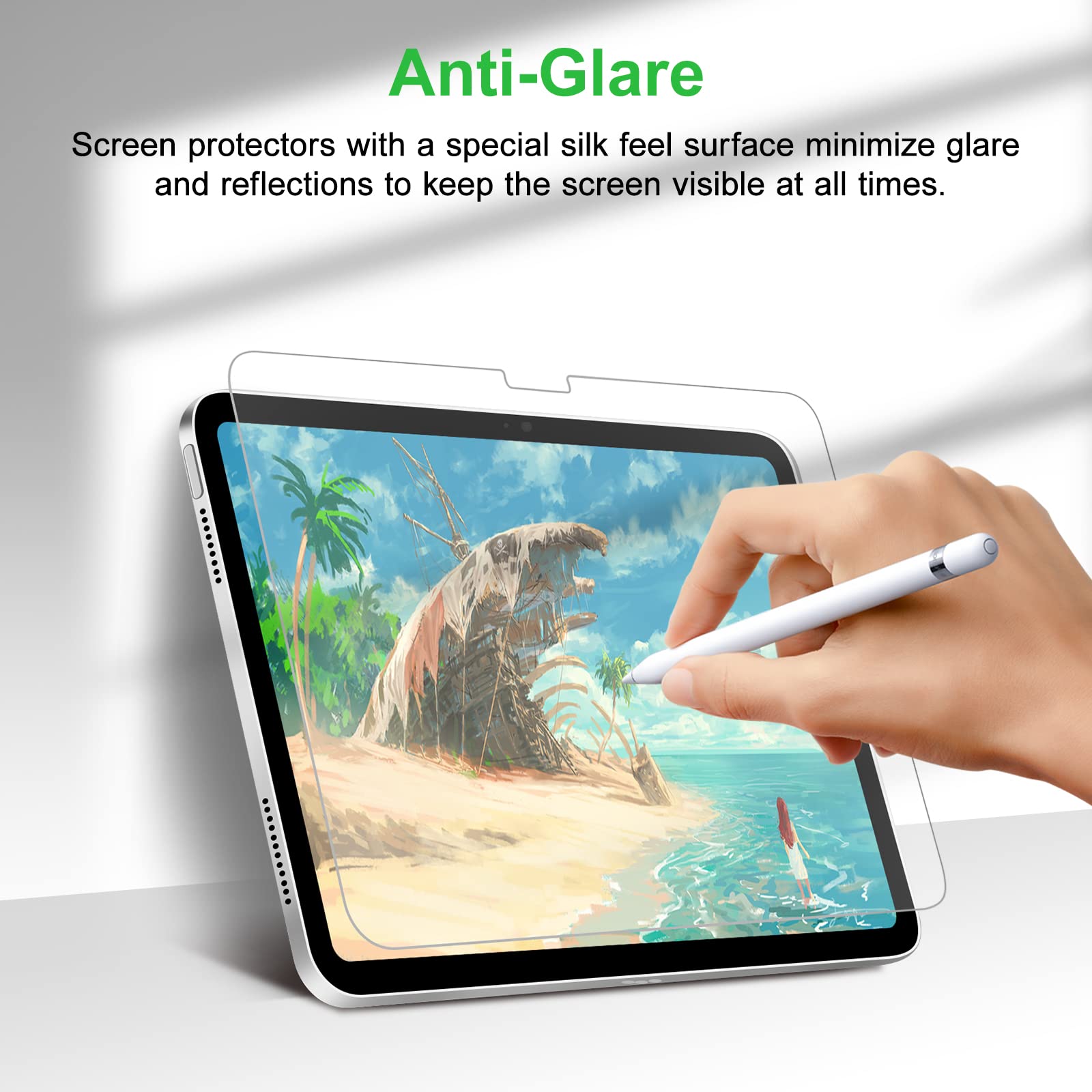 Bioton Silkfeel Glass Screen Protector Compatible with iPad 9th Generation/iPad 8th Generation/iPad 7th Generation (iPad 10.2 Inch) [Auto-Alignment Tool] [Tempered Glass] [EZ Kit]