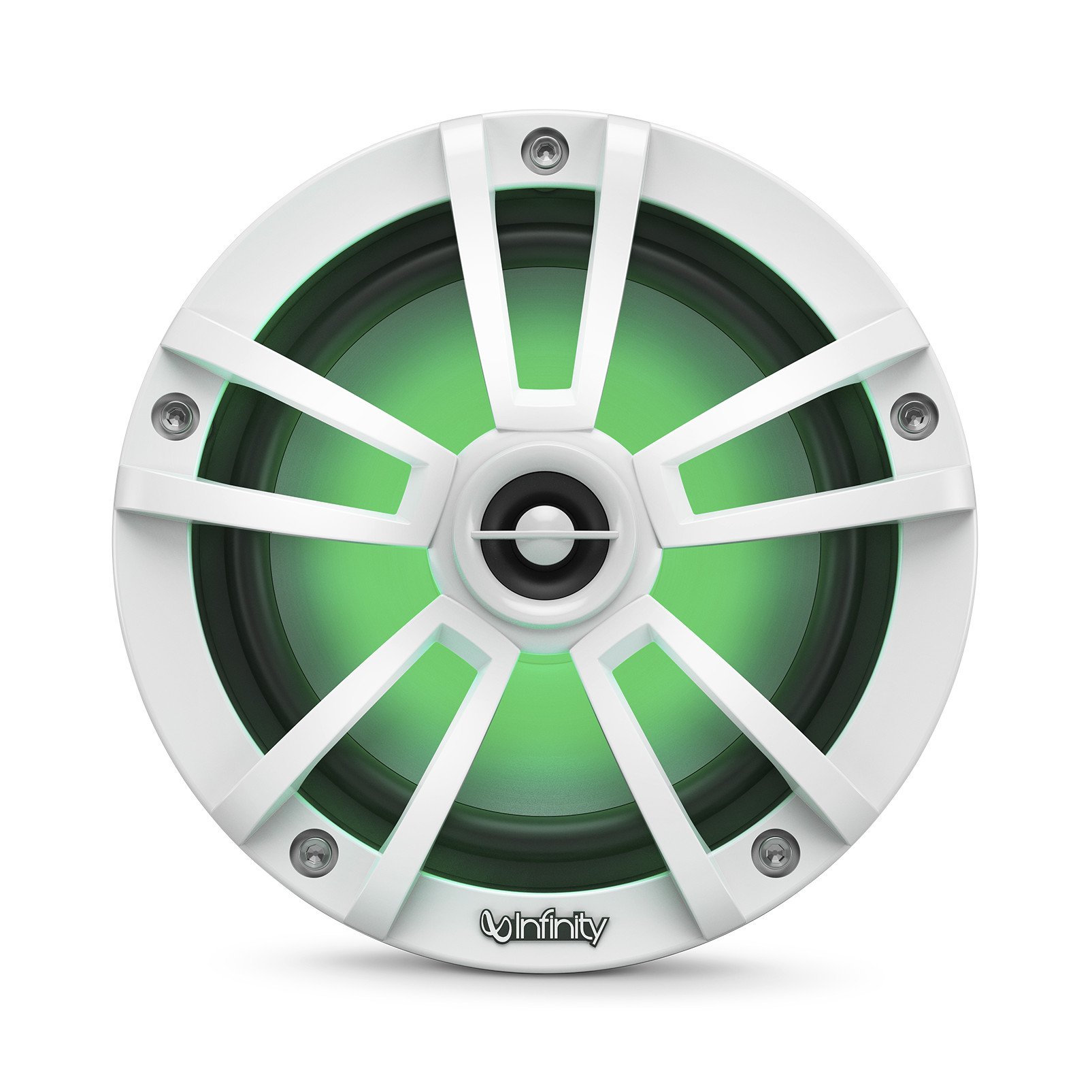 Infinity 622MLW Marine 6.5 Inch RGB LED Coaxial Speakers - White