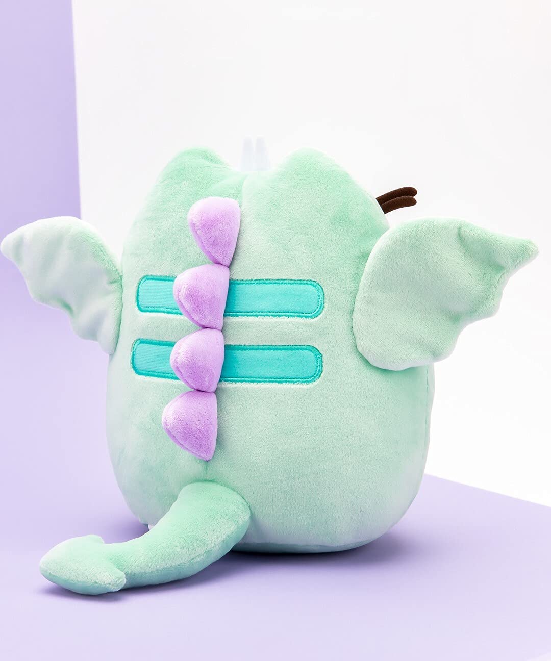 GUND Pusheen The Cat Grumpy Dragonsheen Plush, Dragon Stuffed Animal for Ages 8 and Up, Green/Purple, 9”