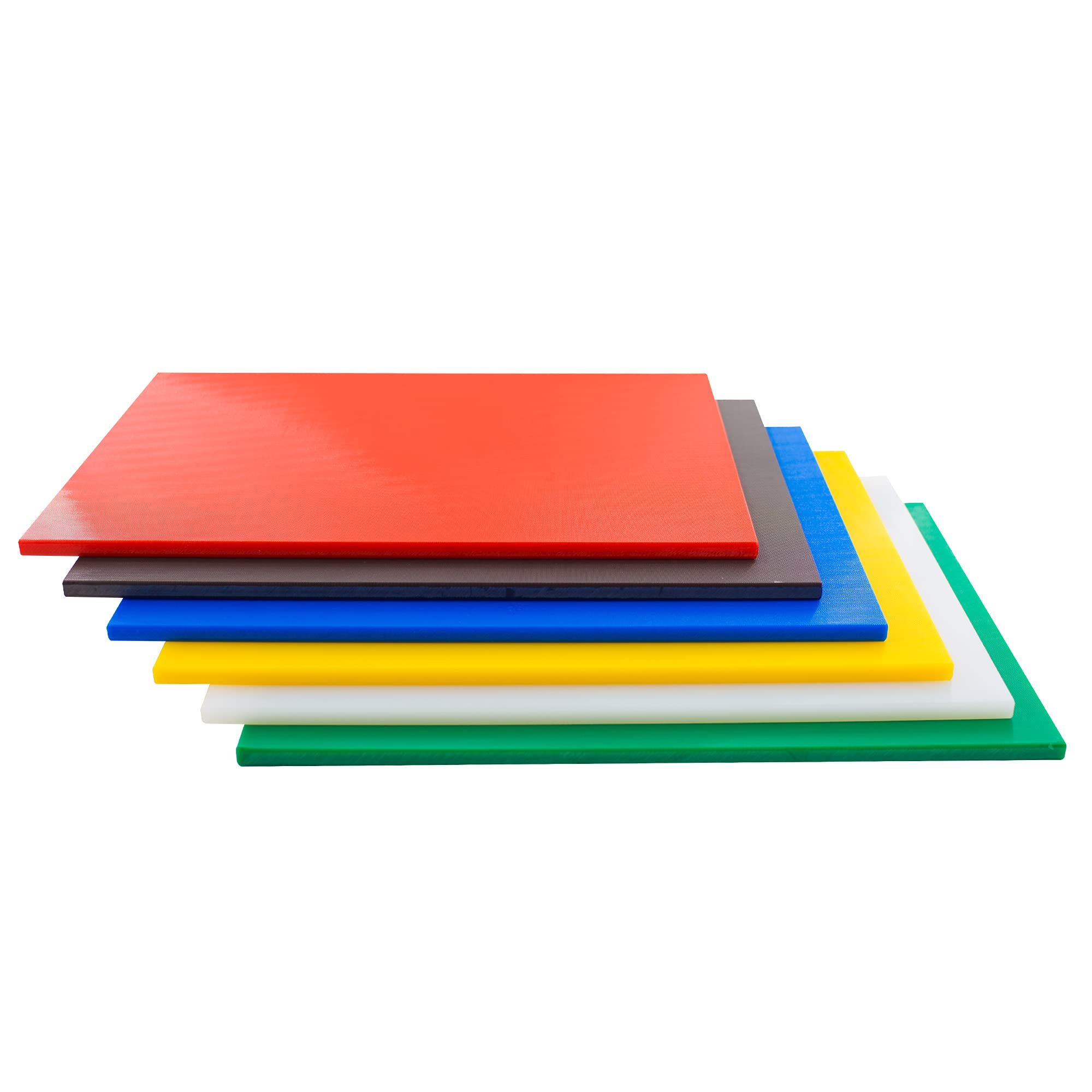 CMI Commercial Grade Cutting Board for Kitchens,Cutting Board Set,Plastic Chopping Board,18 x 12 x 1/2 Inch, Multi-Color 6 of Pack Set,NSF Certified,for Vegetable Meat or Cheese