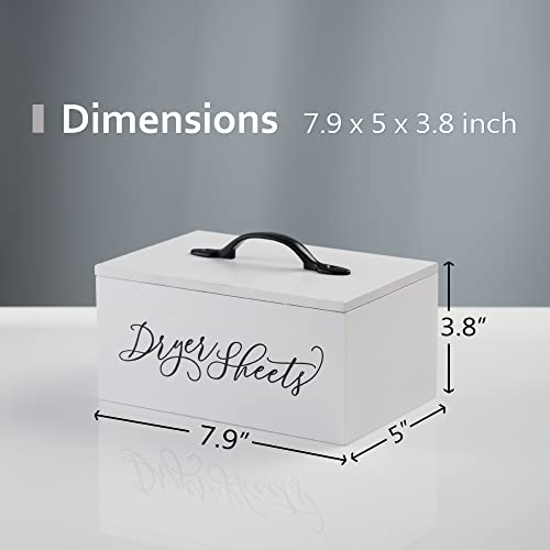 Dryer Sheet Container with Lid for Laundry Room Organization β Wooden Dryer Sheets Holder β Farmhouse Laundry Room Decor β Cute Modern Laundry Room Organization and Storage