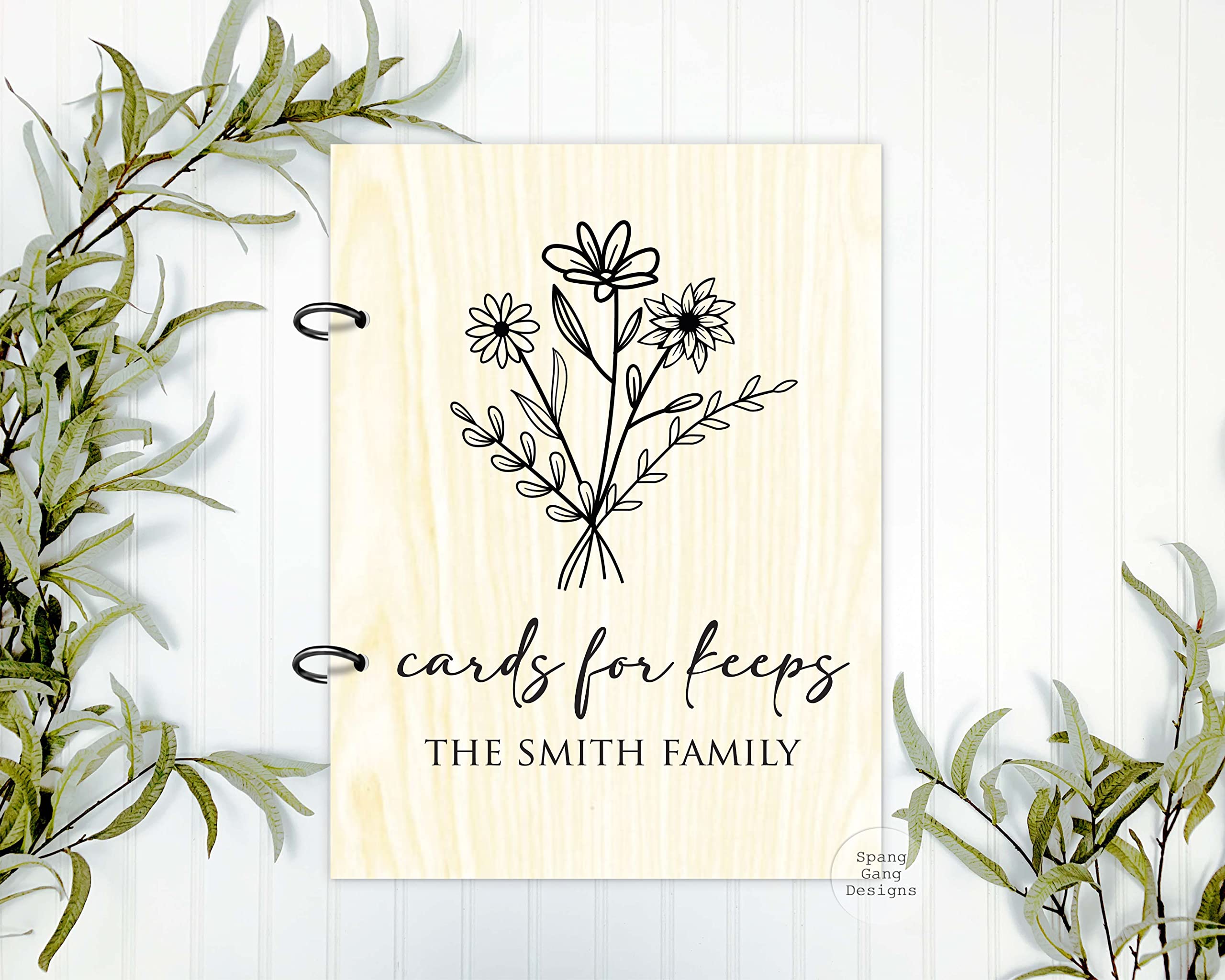 Birthday Card Keeper | Custom Storage for Greeting Cards | Personalized Gift for Grandma | Wooden Photo Album | Card Organization |Christmas