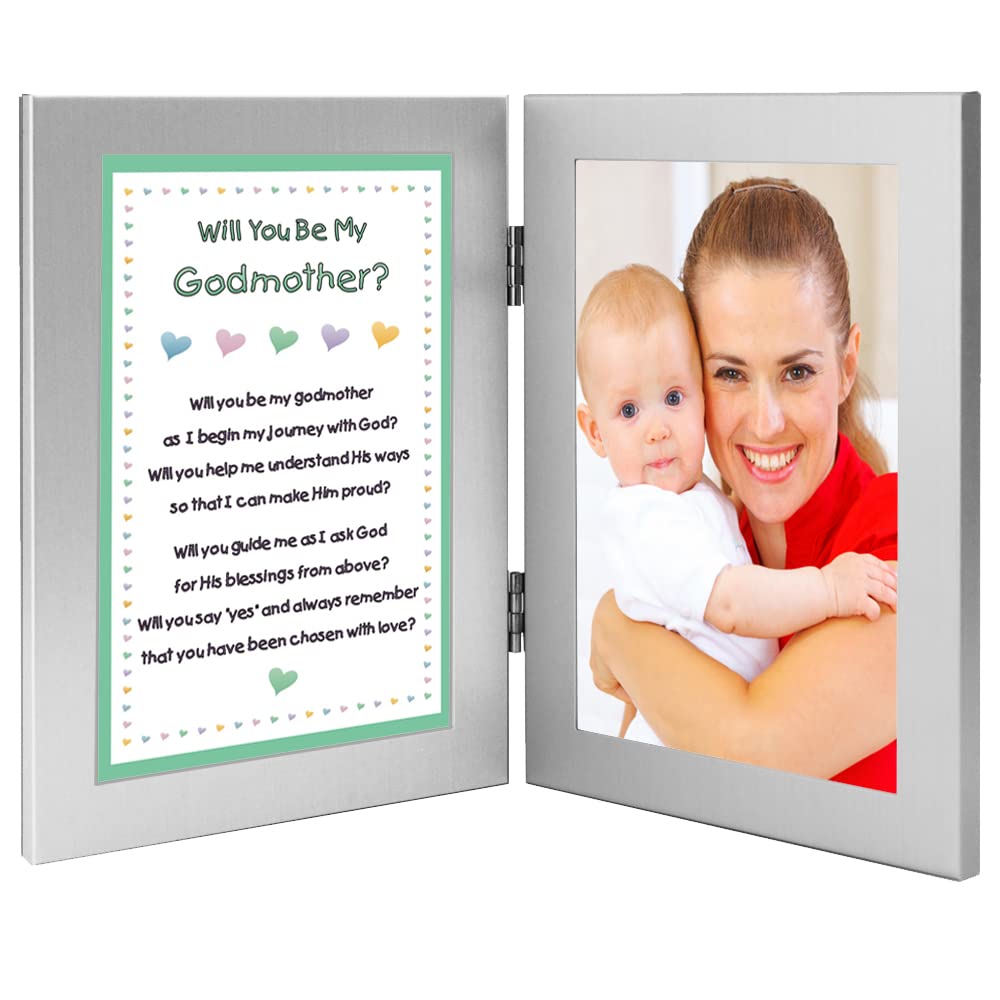Poetry Gifts Will You Be My Godmother Keepsake Frame, Add Godchild 4x6 Inch Photo