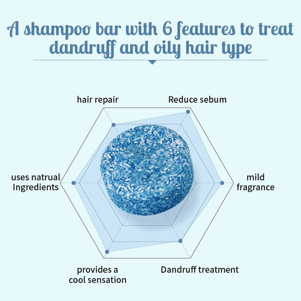 Care+ Deep Cleanse & Solid Shampoo Bar | Dandruff Treatment & Oily Hair Shampoo Bar Soap | Long-lasting Fragrance | Eco-friendly-2.8oz (Minty Lime)