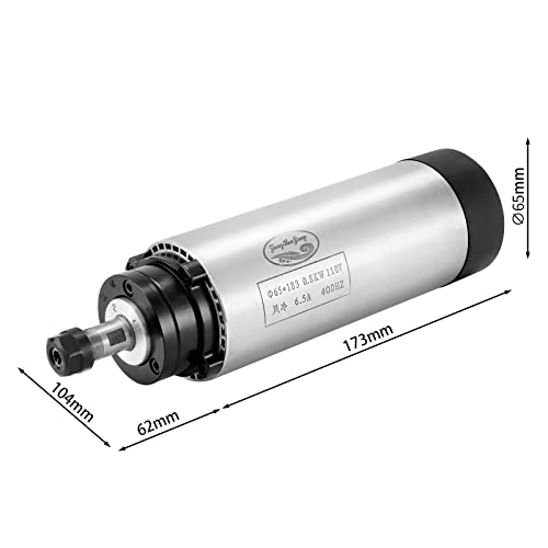 CNC Spindle Motor Kits, 110V 800W 0.8KW Air Cooled Spindle CNC Spindle +110V 0.75KW VFD+Φ65mm Clamp Mount +Collet Set ER11+ Drill bits+ Wires+ Wrenches for CNC Router Machine