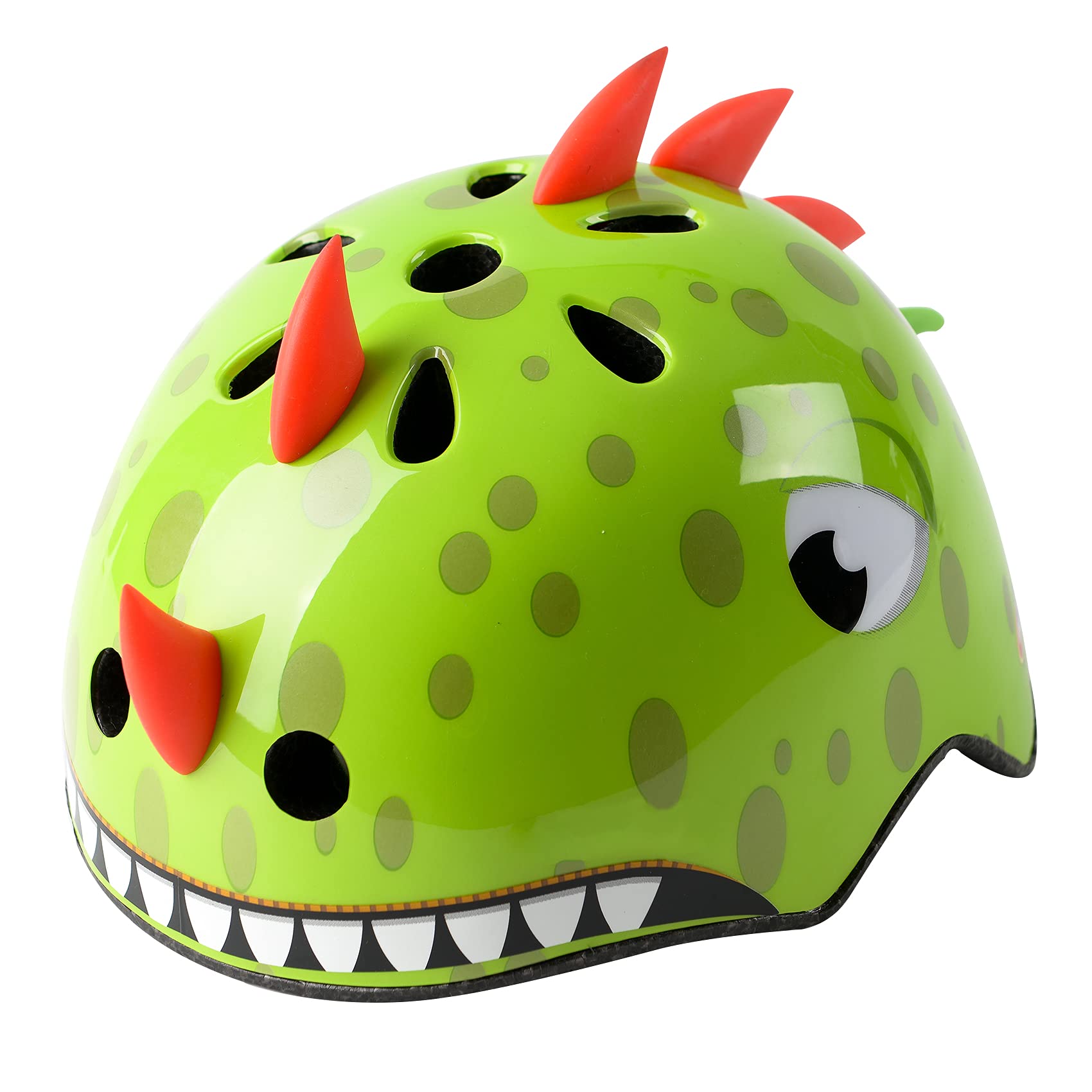 Atphfety Toddler Kids Bike Helmet,Adjustable and Multi-Sport for Bicycle Scooter Skate,2 Sizes,from Toddler to Youth (Green Dinosaur)