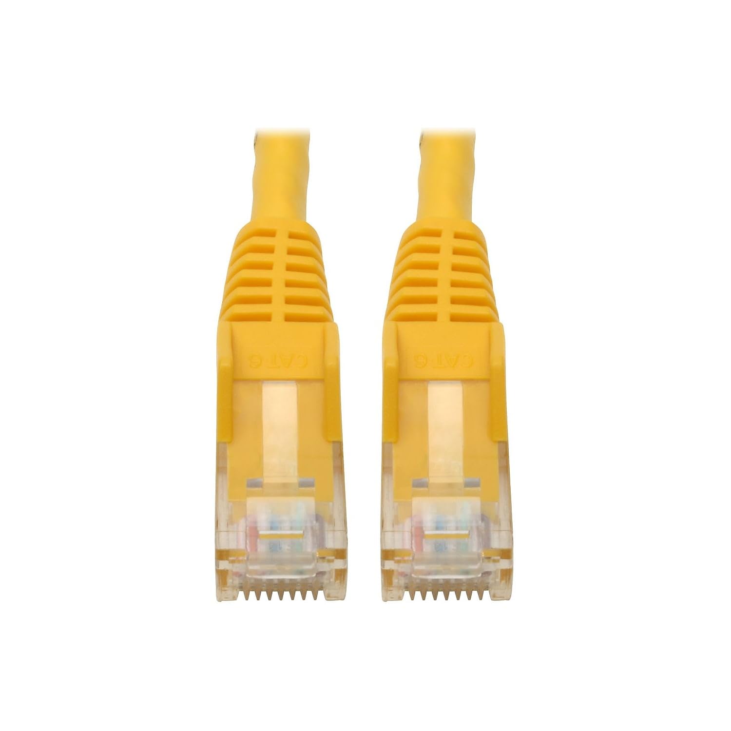 Tripp Lite Cat6 Gigabit Ethernet Snagless Molded Patch Cable, 24 AWG 550Mhz Premium UTP, Yellow GbE RJ45 M/M 6in 6" (N201-06N-YW)