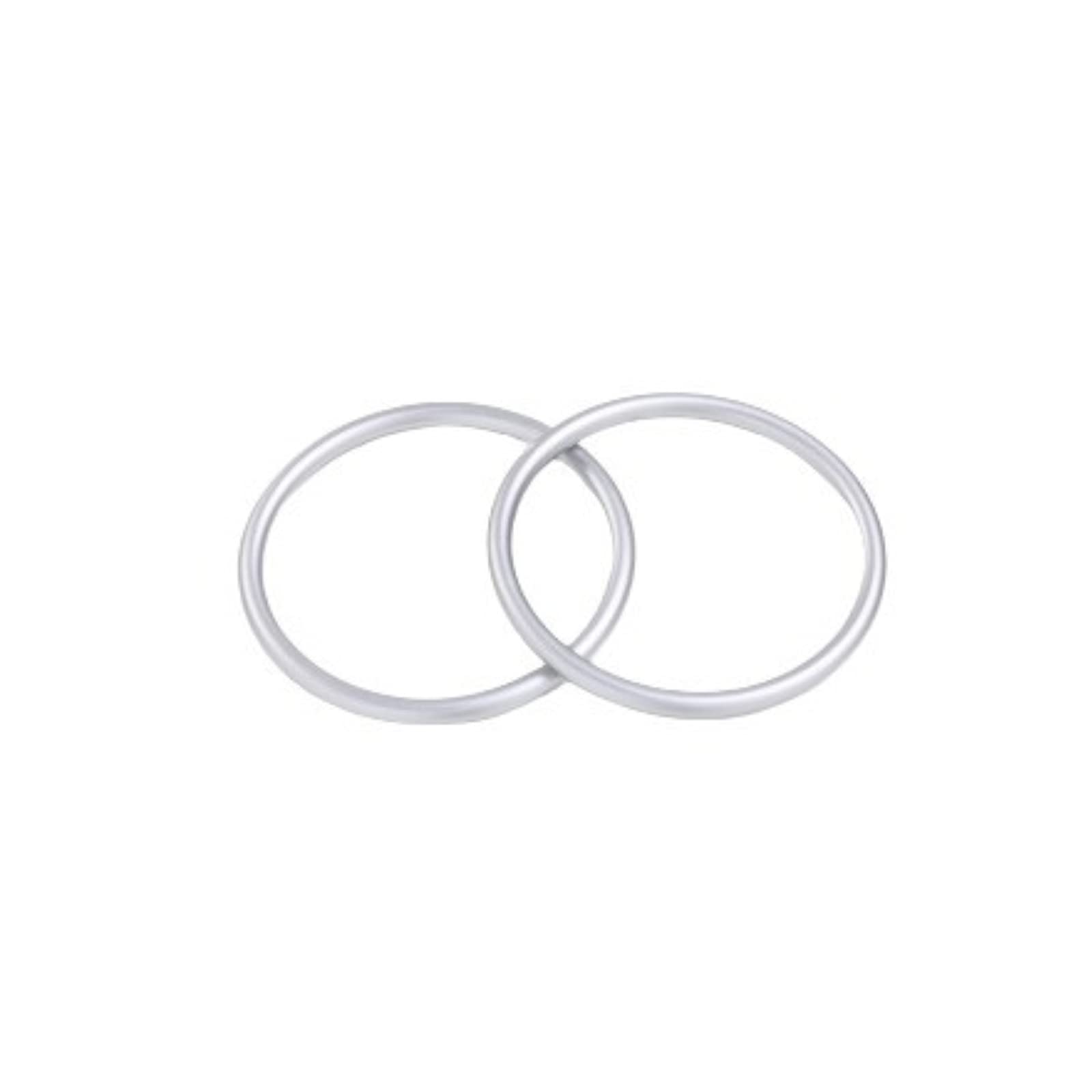 Baby Sling Rings for KeaBabies Baby Wrap Carrier - Aluminium Wrap Rings 3.4 inches Diameter - Suitable for Baby Wraps & Woven Wraps (Elegant Silver)