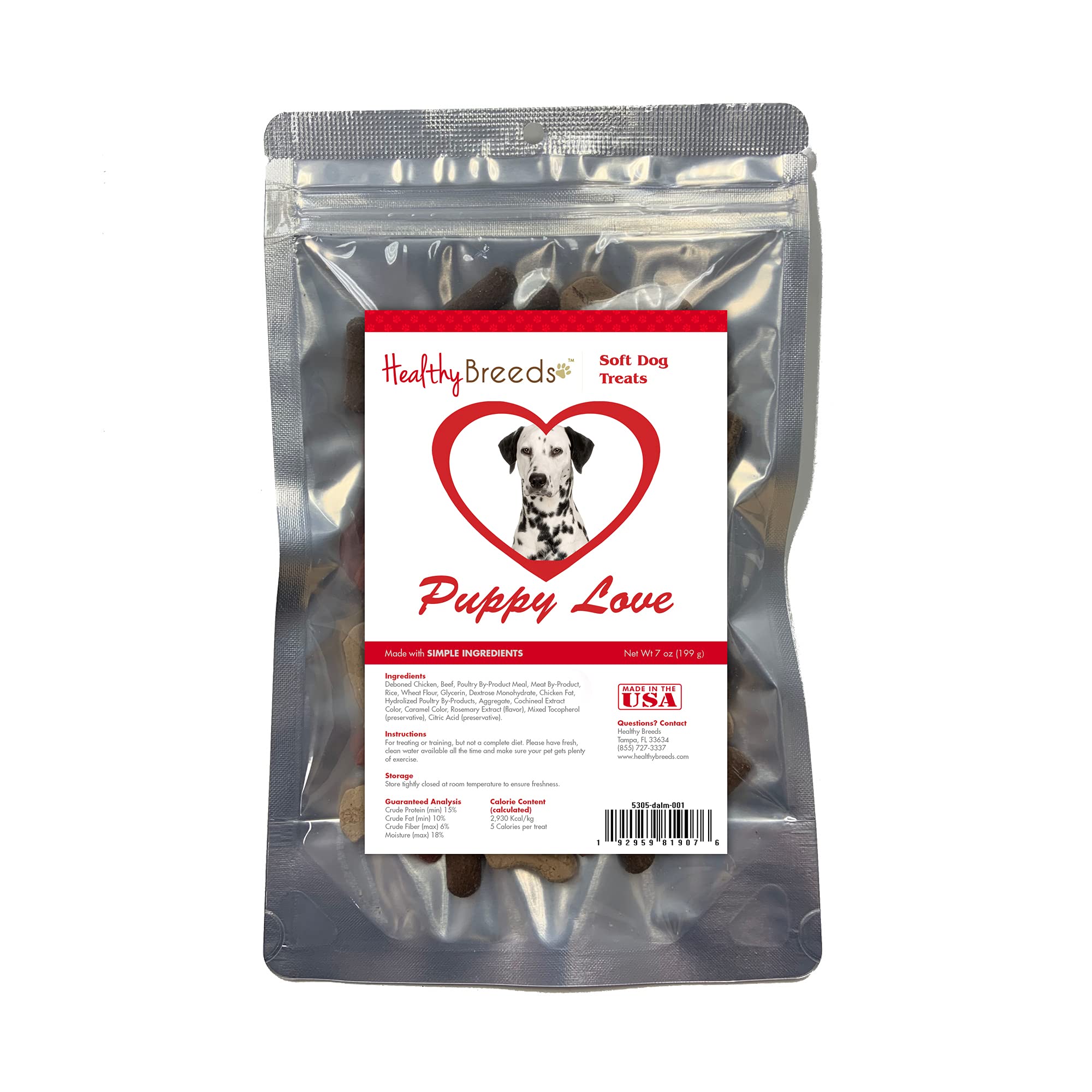 Healthy Breeds Dalmatian Puppy Love Soft Chewy Treats 7 oz