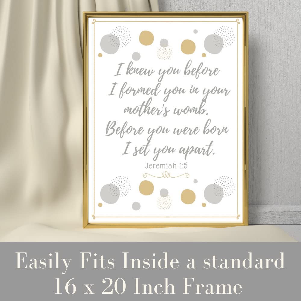 Baptism Decorations for Baby Boys and Girls,Includes 3 Faith-Based Decorative Posters, Thumbprint Tree Wall-Art Keepsake, 20 Prayer Cards, Baby's First Birthday, or Any Religious Event Extra Special
