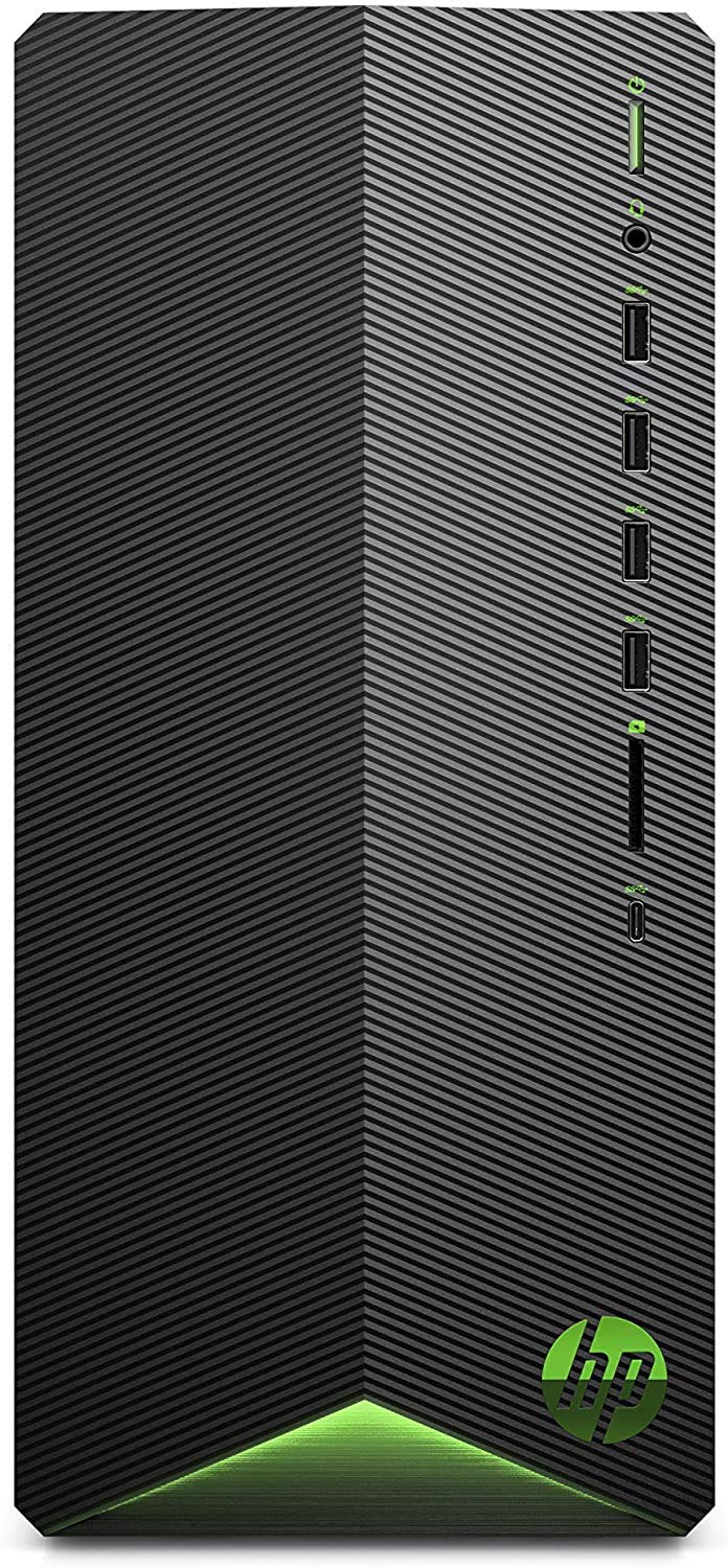hp 2022 Newest Pavilion Gaming Desktop, AMD 6-Core Ryzen 5 5600G Processor, AMD Radeon RX 5500, Win 11 Home + HDMI Cable (AMD RX5500 | 32GB | 1TB SSD+1TB HDD)