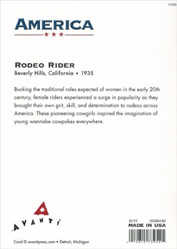 Female Rodeo Rider - Avanti America Collection Birthday Card