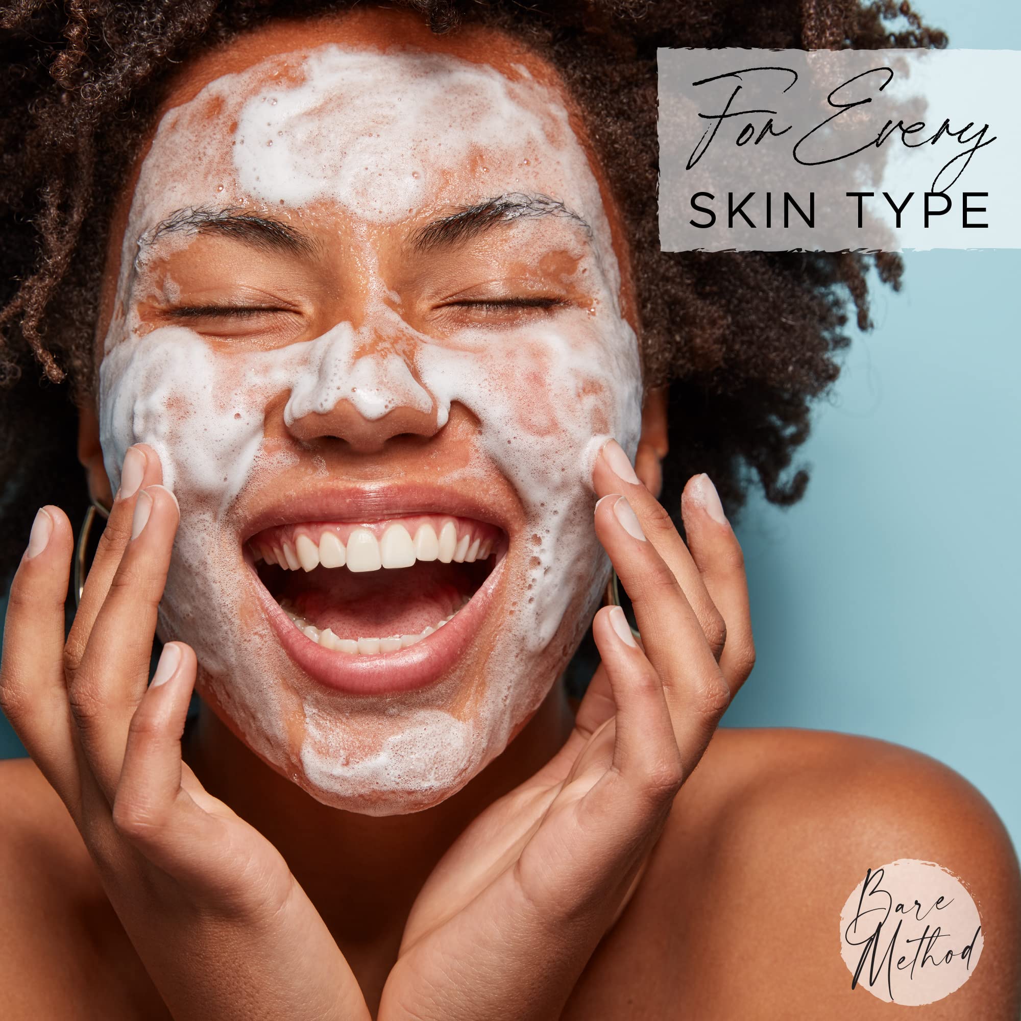 Bare Method Perfecting 4 Step Skincare Kit - Women’s Full Size Skin Care Products - Cleanser + Serum + Moisturizer + Facial Mask - Made In US - Luxury Ingredients -Brighten, Hydrate, Renew, Protect