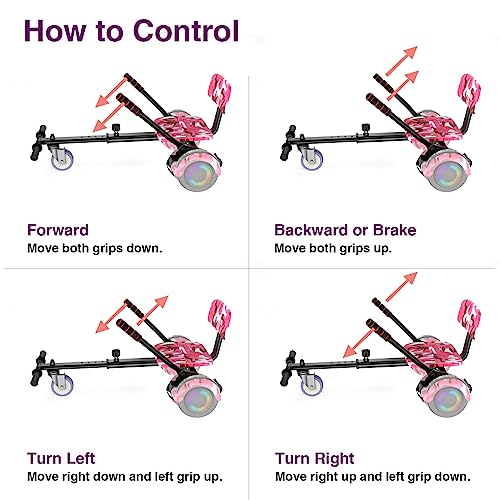 FLYING-ANT Hoverboard with Seat Attachment, 6.5β Self Balancing Scooter with Hoverkart, Hoverboards with Bluetooth and LED Lights, Best Gift for Kids and Teenagers,Shipping from USA