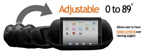Renegade Concepts LAP PRO - MINI, Universal Beanbag Lap Stand for iPad Mini, iPad Air, Kindle, Galaxy & all Android Tablets - Bed, Couch, Travel - Adjustable Angle; 0-89 deg.