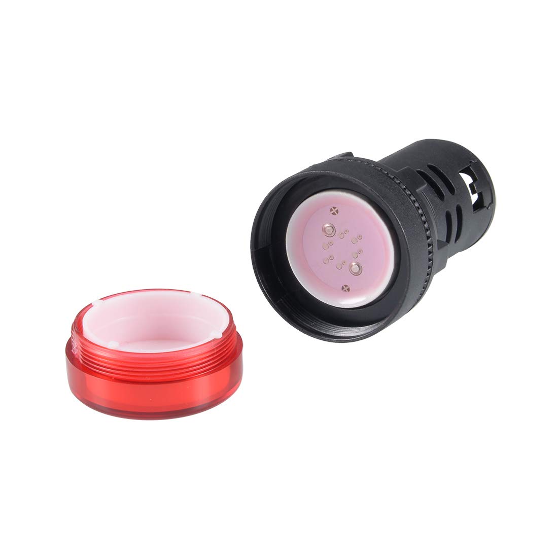 uxcell 3Pcs Red Indicator Light AC/DC 110V, 22mm Panel Mount, for Electrical Control Panel, HVAC, DIY Projects