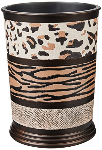 Popular Bath Waste Basket, Jezella Collection, Animal Print