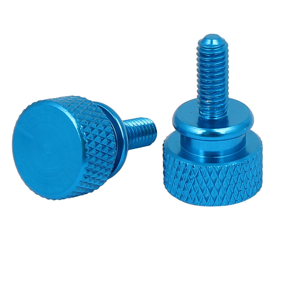 uxcell Computer PC Case M4x10mm Shoulder Type Knurled Thumb Screw Sky Blue 10pcs
