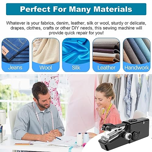Handheld Sewing Machine,Mini Sewing Machine for Beginners and Adults Quick Stitching,Portable Sewing Machine with Sewing Supplies Suitable for Home,Travel,DIY