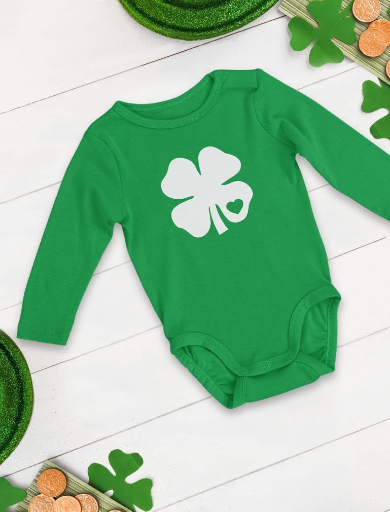 Tstars St Patrick's Day Baby Boy Girl Onesie Irish Shamrock Clover Long Sleeve Bodysuit 18M Green
