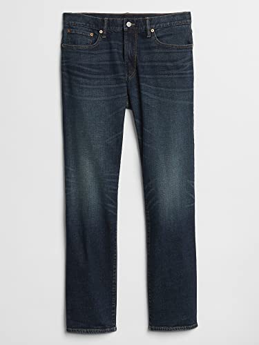 GAP Mens Straight Fit Jeans, Tinted Blue, 36W x 30L US