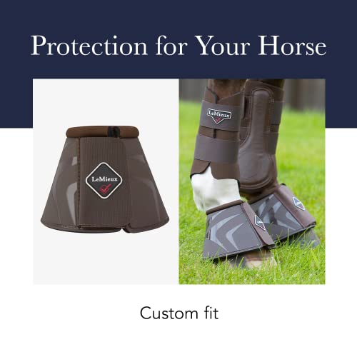 LeMieux ProShell Overreach Horse Boots - Over Reach or Bell Boots for Horses - Protective Gear and Training Equipment - Equine Boots, Wraps & Accessories (Black - Large)