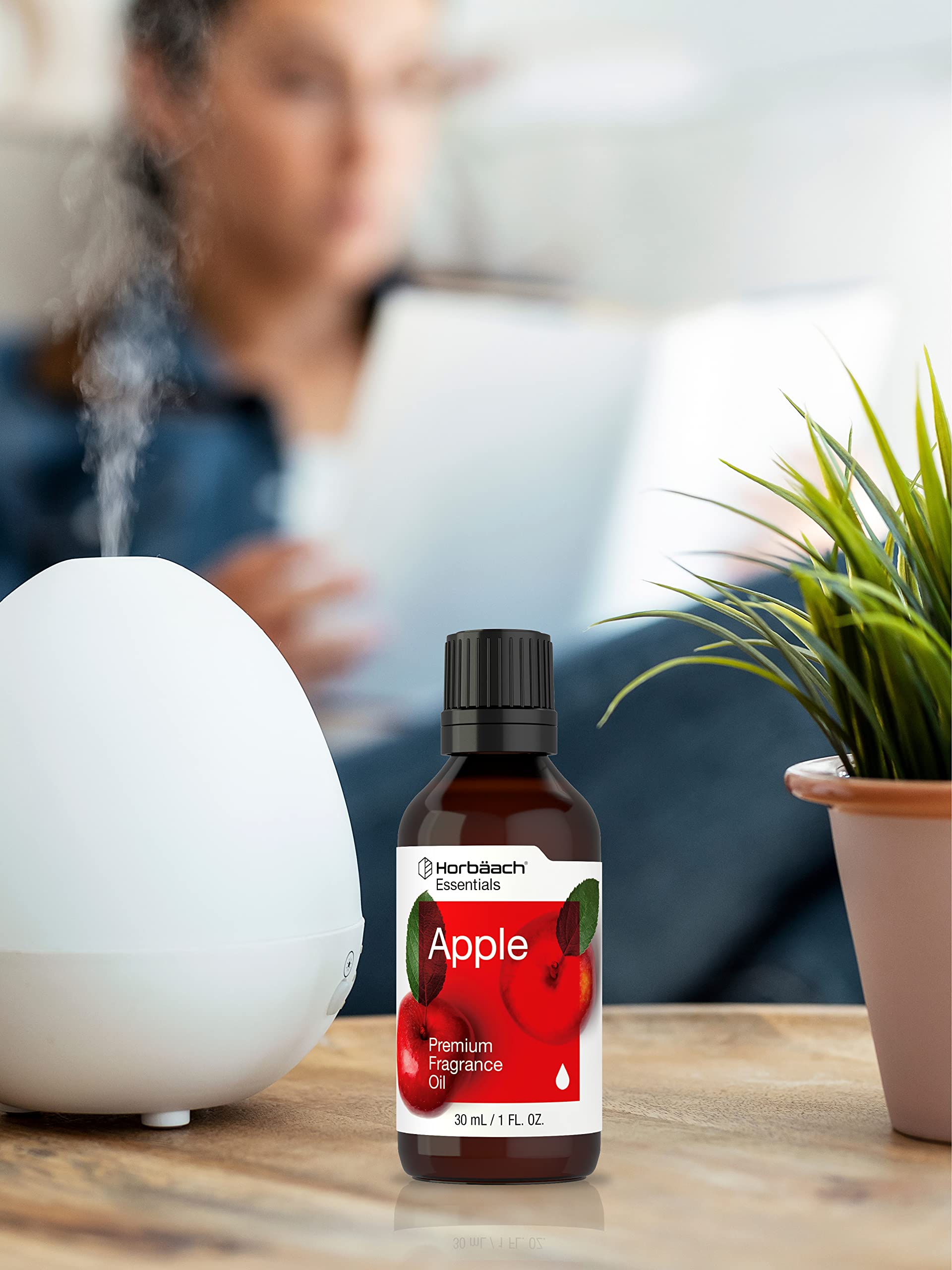 Horbäach Apple Fragrance Oil | 1 Fl Oz (30ml) | Premium Grade | for Diffusers, Candle and Soap Making, DIY Projects & More