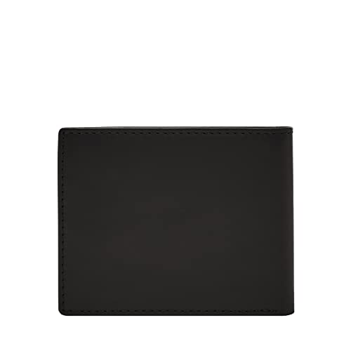 Fossil Men's Derrick Leather Bifold Sliding 2-in-1 with Removable Card Case Wallet, Black, (Model: ML3685001)