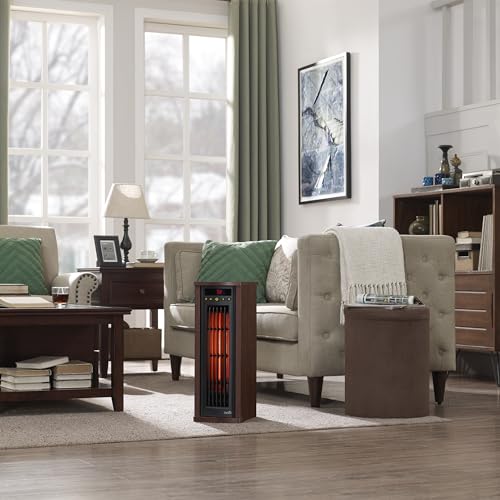 duraflame Electric Tower Heater, Oscillating Tower and Space Heater for Office or Large Room up to 1,000 Square Feet