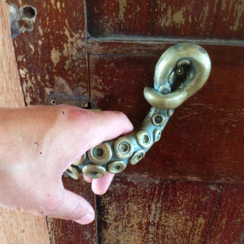 Cielo Meraviglioso Cast Iron Octopus Wall Hook, Octopus Tentacle, Decorative Swimming Octopus Tentacles Key Hooks for Entryway, Door Way or Bathroom, Novelty Wall Décor
