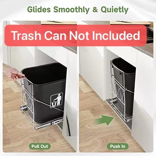 CNIOEPL Pull Out Trash Can Under Cabinet(Trash Can Not Included), Adjustable Garbage Slide-Out Shelf for Kitchen, undersink Organizers and Cupboard Organizers and Storage