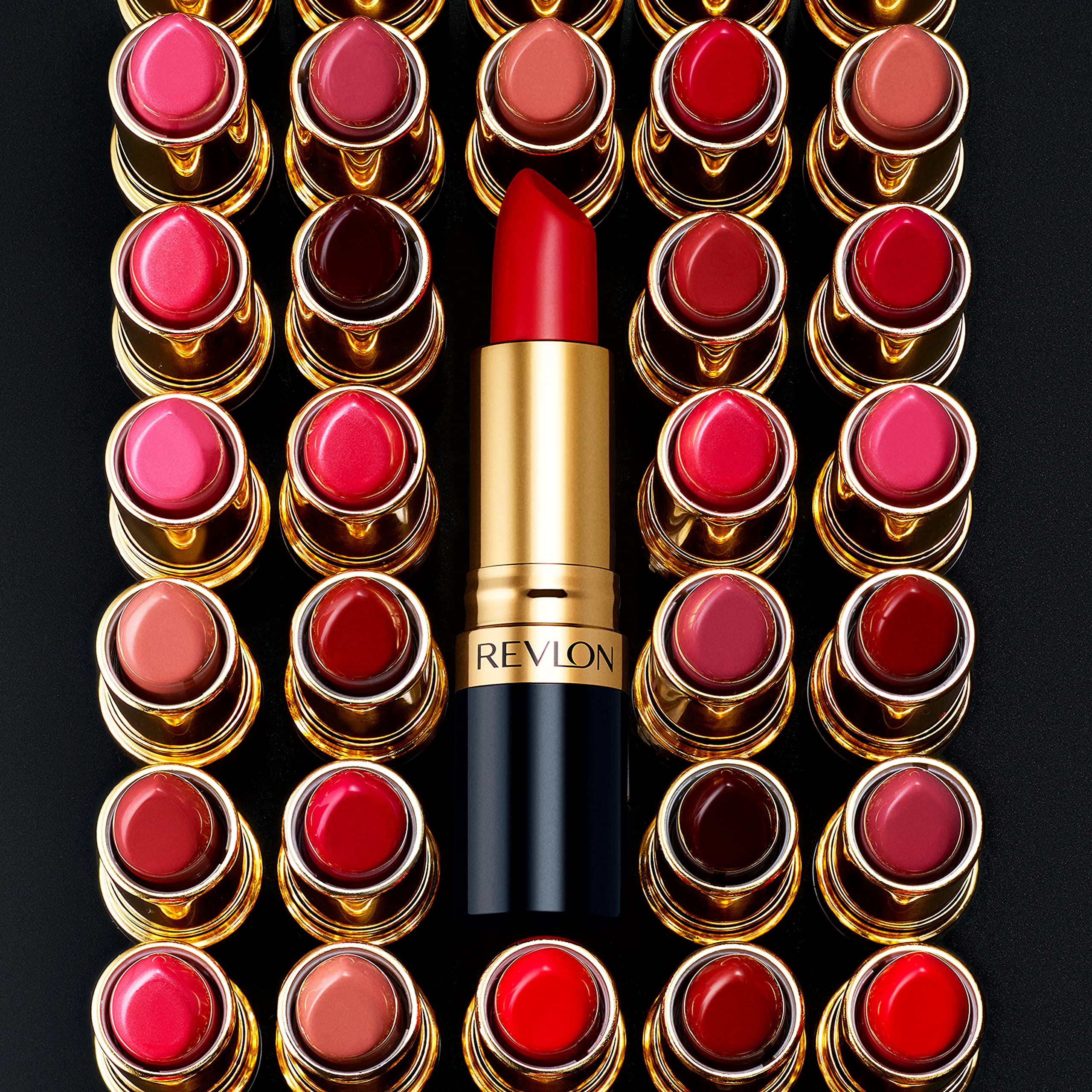 REVLON Lipstick, Super Lustrous Lipstick, Creamy Formula For Soft, Fuller-Looking Lips, Moisturized Feel in Mauves & Trends, Abstract Orange (026) 0.15 oz