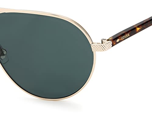 Fossil Men's Male Sunglass Style FOS 3125/G/S Aviator, Light Gold/Green, 59mm, 13mm