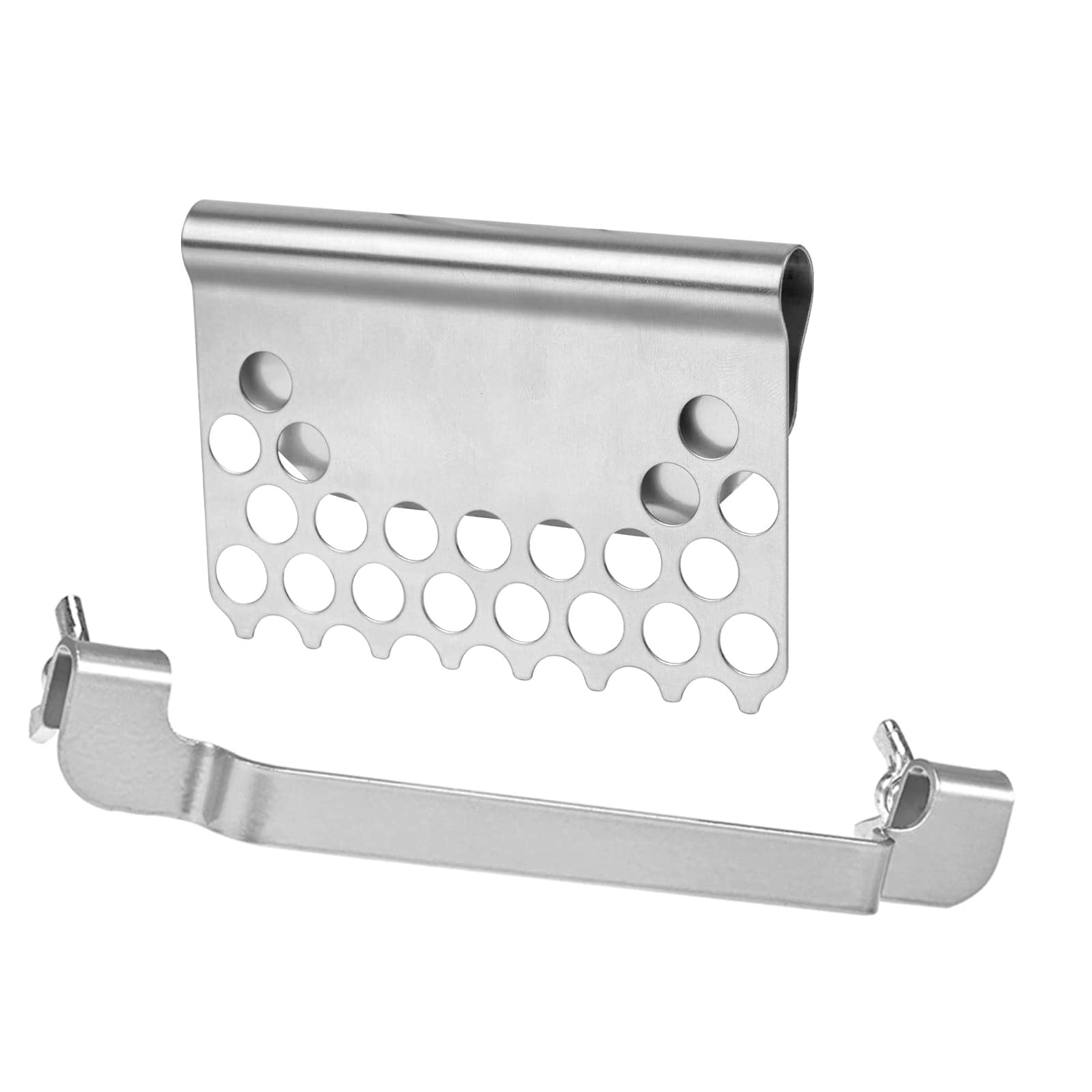 Begatter Grease Gate Spatula Holder Combo, Food Mesh Screen Blocks Food from Falling into Rear Grease Trap, Blackstone Griddle Accessories Universal Fit All Blackstone Grills, 2 PCS