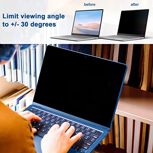 IPROKKO Laptop Privacy Screen 17 Inch for HP Dell Acer Asus Lenovo Thinkpad Envy XPS, 16:10 Aspect Removable 17in Anti Blue Light Glare Privacy Filter Shield, Anti Spy Computer Monitor Security Protector