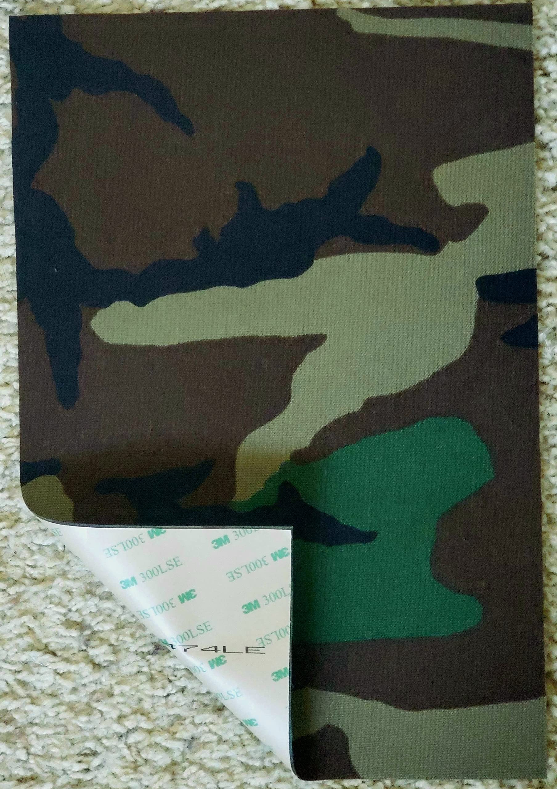 Dangerfield Arms TackGear Wrap 8" x 12" MultiCam Cordura Camouflage Adhesive Wrap 500 Denier adhesive back for kydex and other items (Woodland Camo M81)