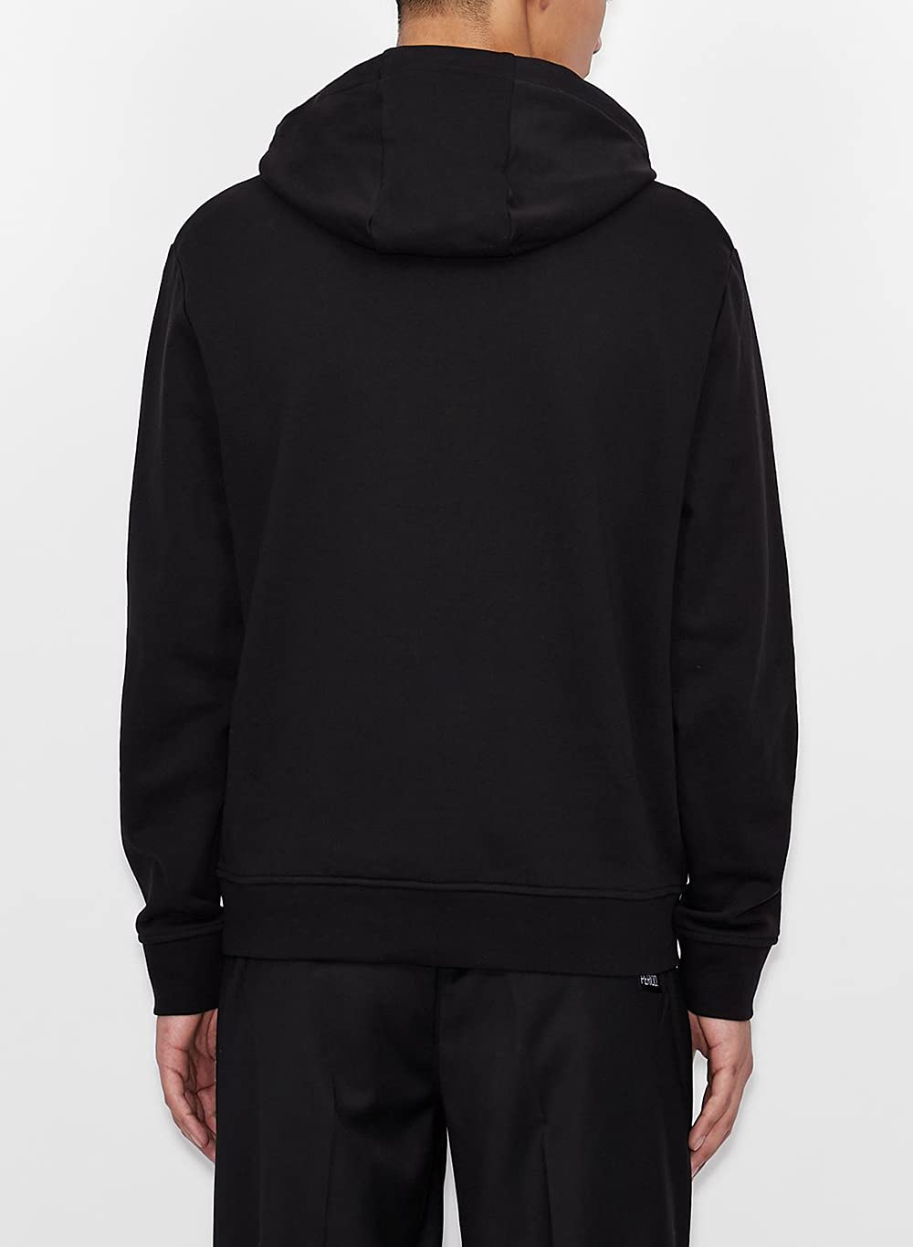AX Armani Exchange Men's Icon Project Embroidered Logo Hooded Sweatshirt, Black, XL