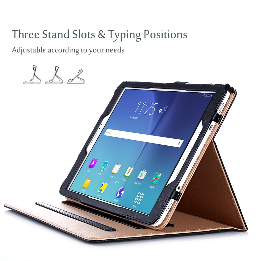 ProCase Galaxy Tab S2 9.7 Case - Leather Stand Folio Case Cover for Galaxy Tab S2 Tablet (9.7 inch, SM-T810 T815 T813) -Black