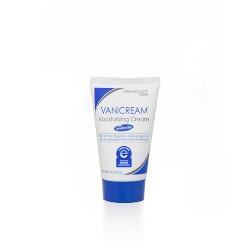 Vanicream Moisturizing Skin Lotion Tube for Sensitive Skin, Soothes Red, Irritated, Cracked or Itchy Skin, Dye Free, Fragrance Free, Preservative Free, Dermatologist Tested, 2 Ounce (Pack of 1)